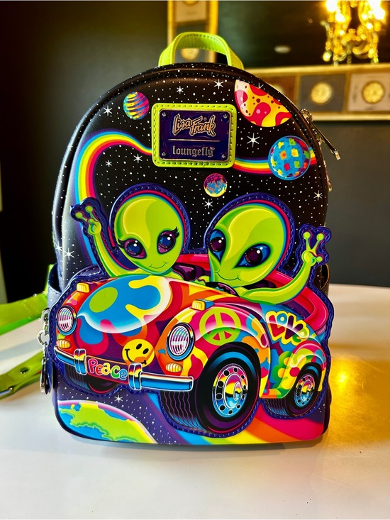 Lisa Frank | Bags | Loungefly X Lisa Frank Neon Alien Car Mini Backpack ...